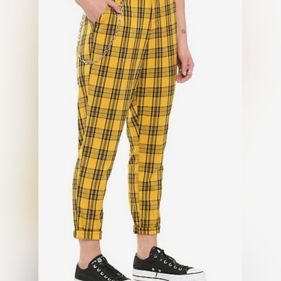 Hot Topic | Pants & Jumpsuits | Yellow Plaid Pants | Poshmark